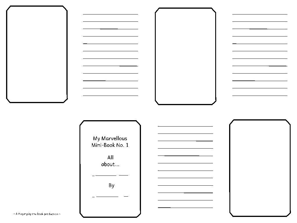 Printable Blank Mini Book Template - Printable Template
